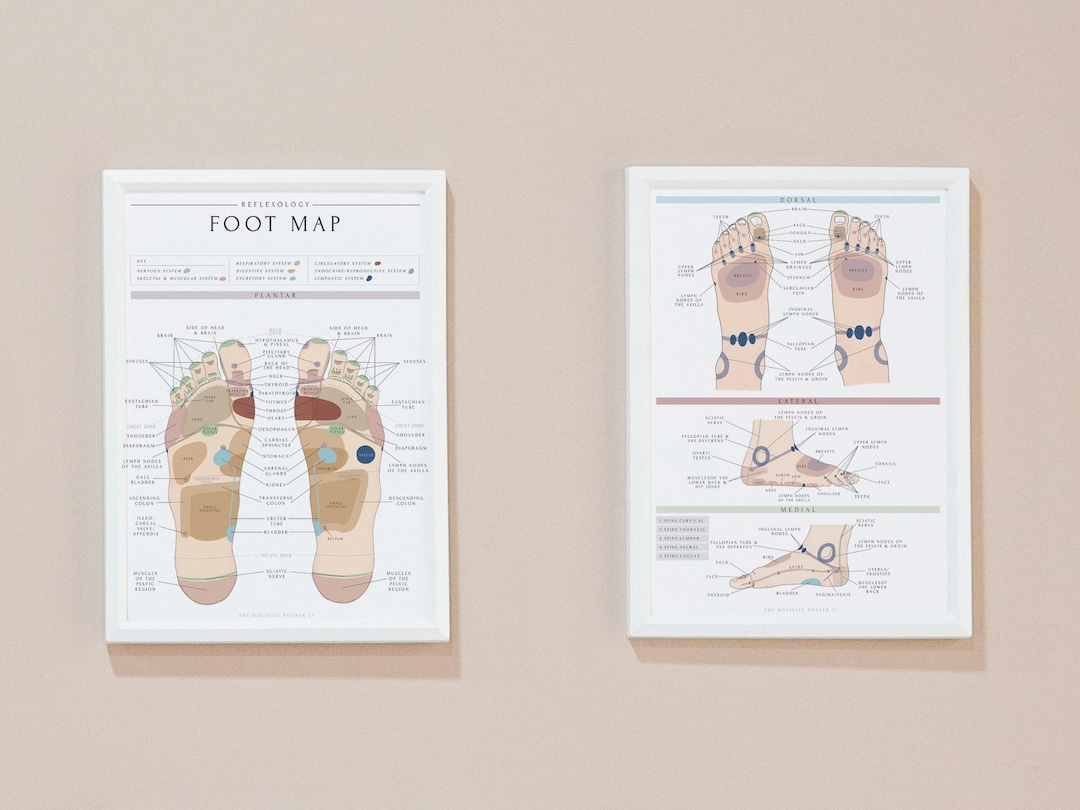 Reflexology Foot Map/foot Chart - Etsy