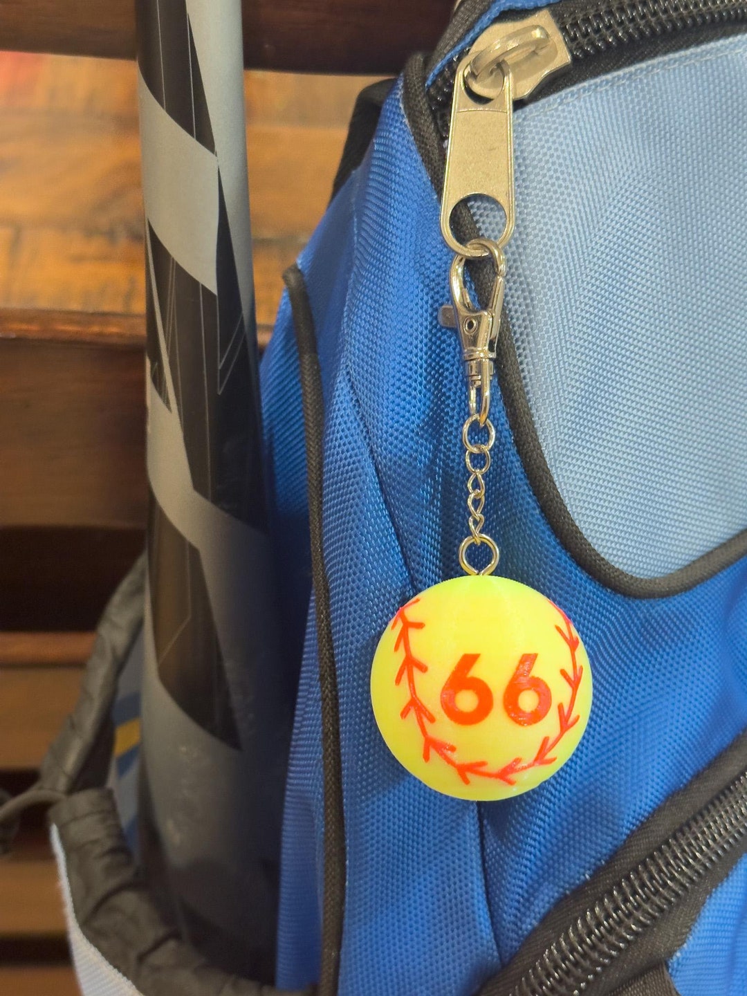 Custom Softball Key Chain With Number - 3D Printed - Etsy