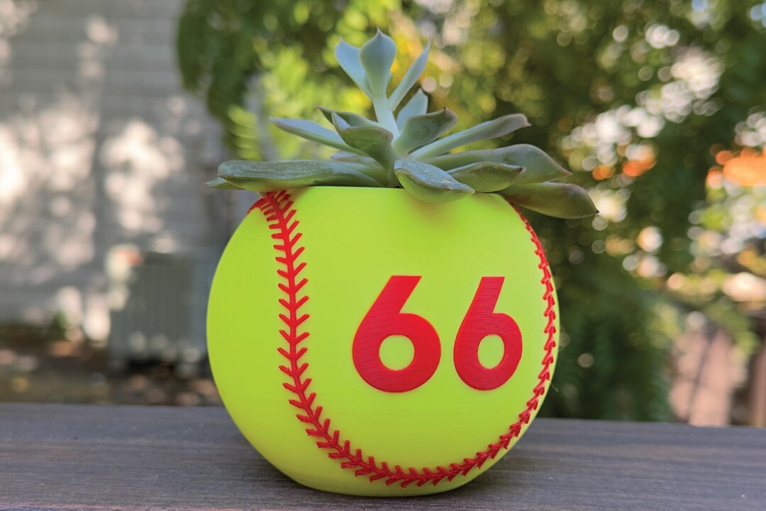 Baseball/softball Planter With Custom Name and Number - Multiple Sizes ...