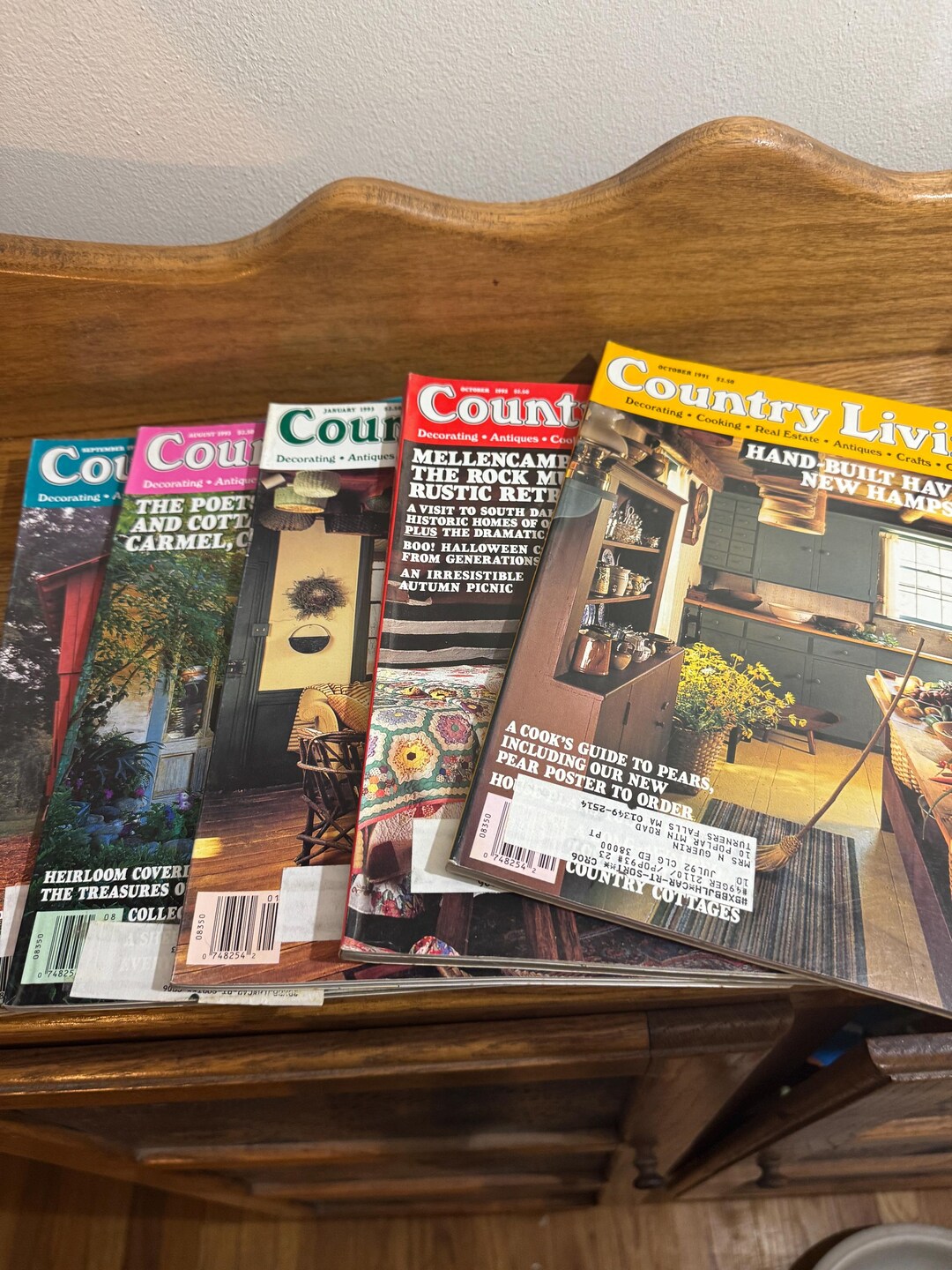 Vintage Country Living Magazine Set of Five 1991-1993 - Etsy