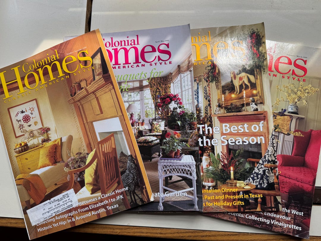 4 Vintage Colonial Home Magazines From the 1999 - Etsy