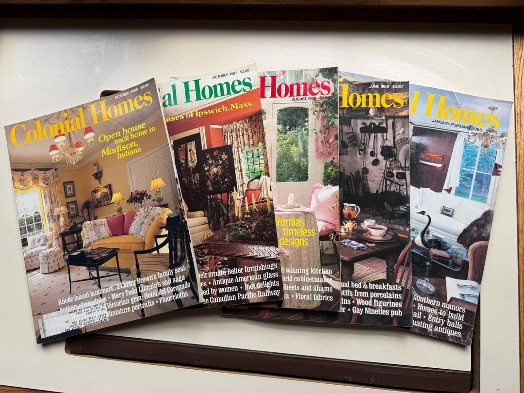 5 Vintage Colonial Home Magazines 1980’s - Etsy