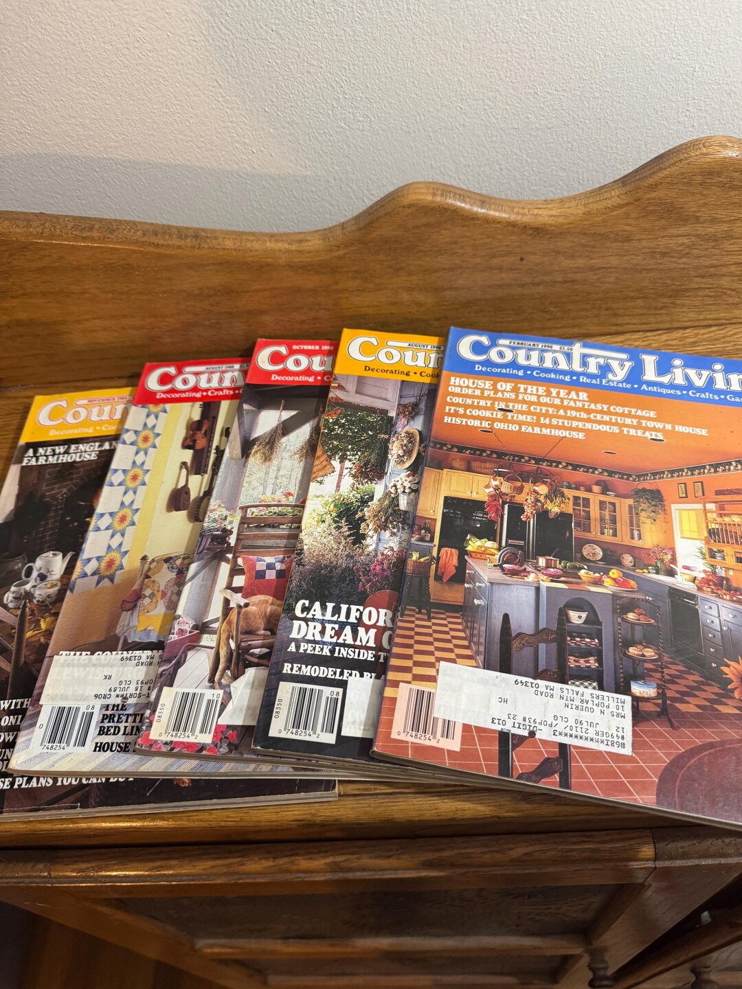 Vintage Country Living Magazine Set of Five 1988-1990 - Etsy