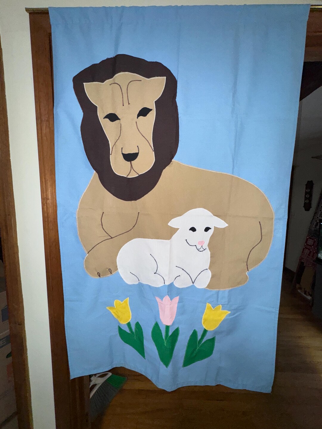 March Lamb and Lion House Flag - Etsy