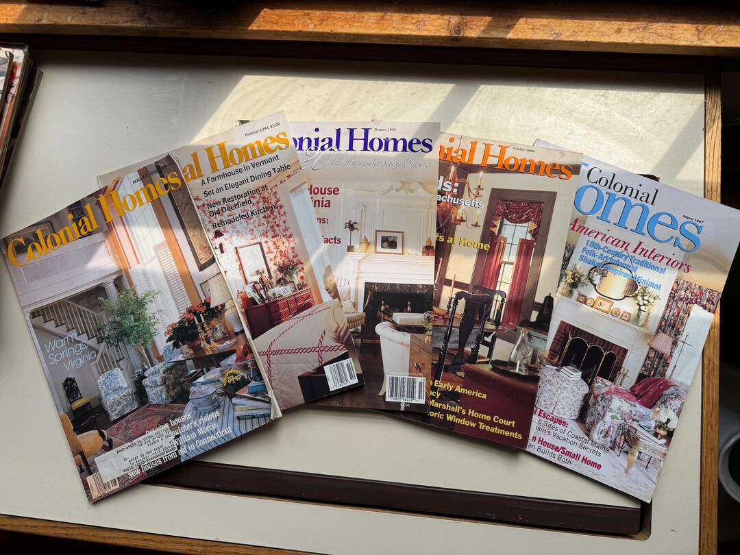 5 Vintage Colonial Home Magazines 1990’s - Etsy