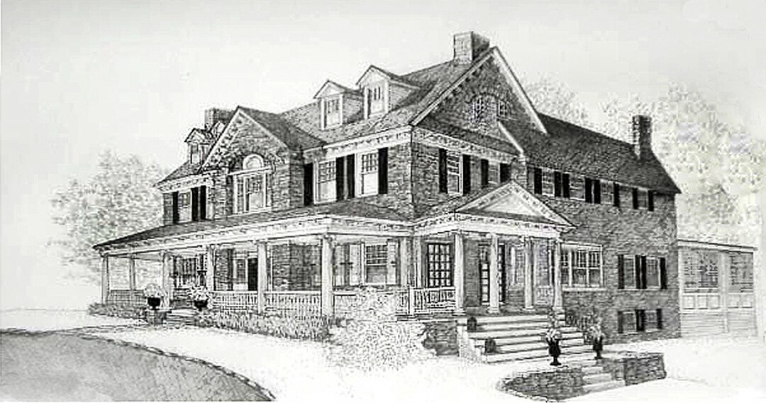 Pen and Ink Architectural House Portrait - Etsy