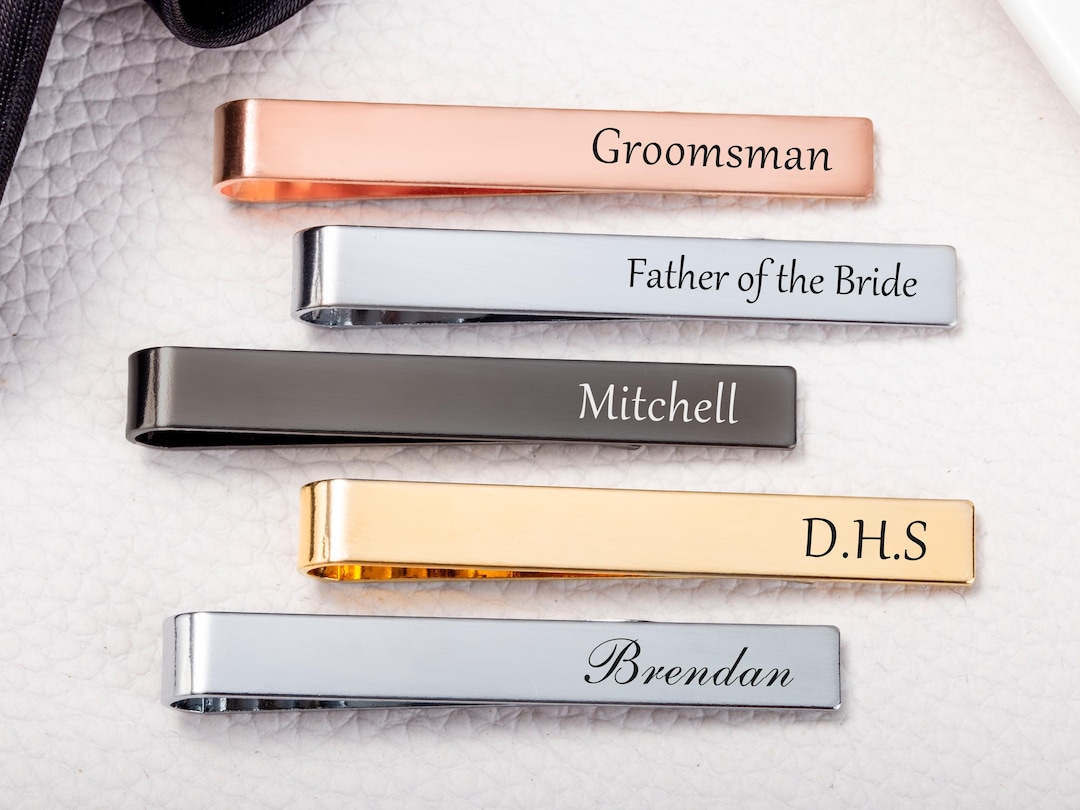 Engraved Tie Clip,custom Tie Clip,memorial Tie Clip,personalized ...
