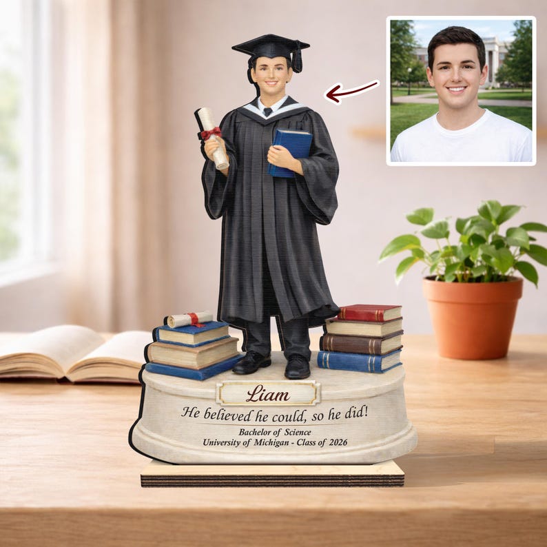 Personalized Graduation Wooden Sign Gift,portrait Photo Graduation Gift ...
