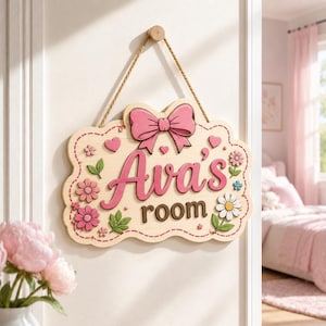 Custom Name for Children's Room,door Sign With Name,name Sign for Kids ...