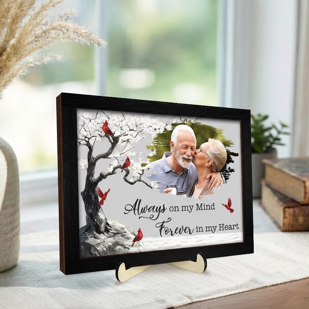Personalized Mom Memorial Photo Frame,cardinal Memorial Frame,loss of ...