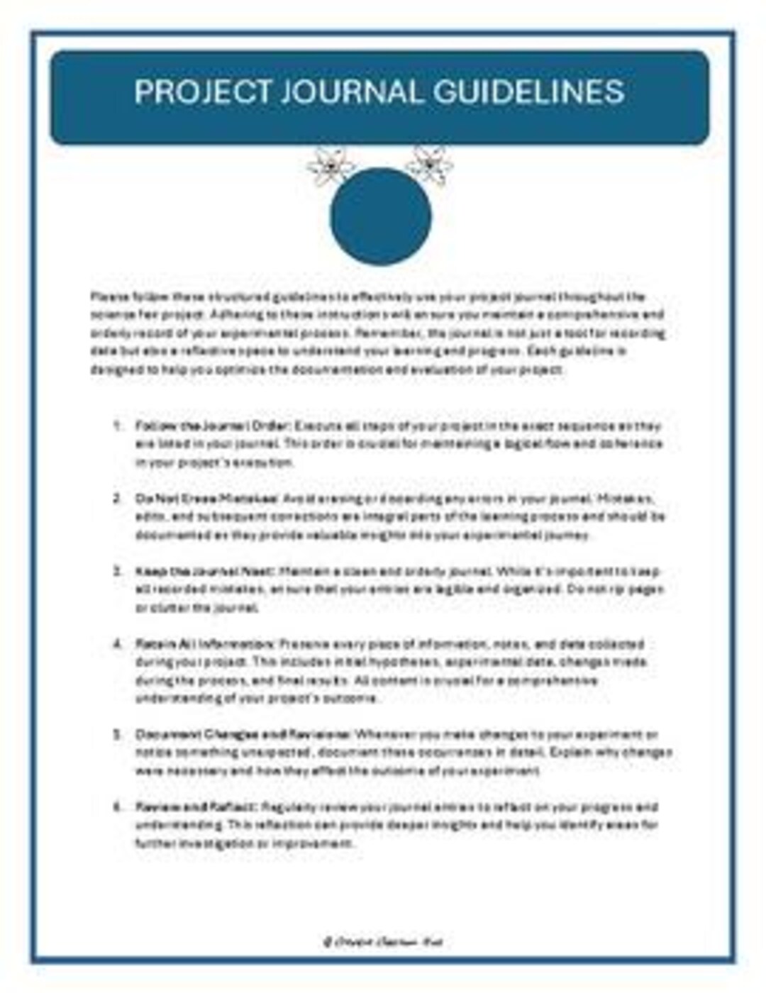 Printable Science Fair Project Journal for Grades 712 Digital Download ...