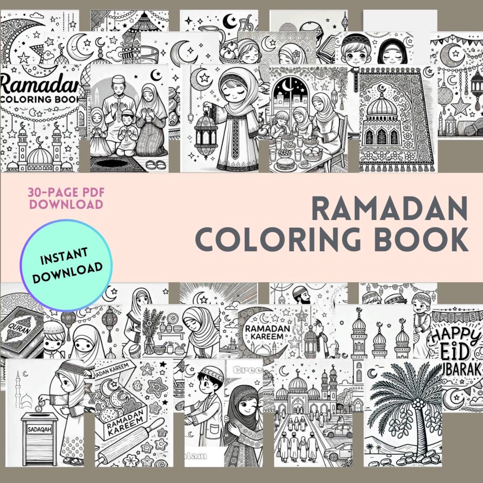 Ramadan Coloring Book for Kids | Digital Download | Coloring Book ...