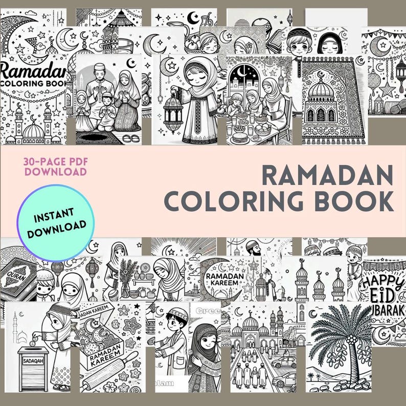 Coloring Book for Kids Ramadan Activity Printable Eid Activity Book ...