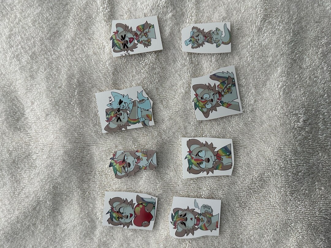 8 Mini Custom Fursona Stickers - Etsy