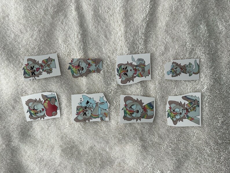 8 Mini Custom Fursona Stickers - Etsy