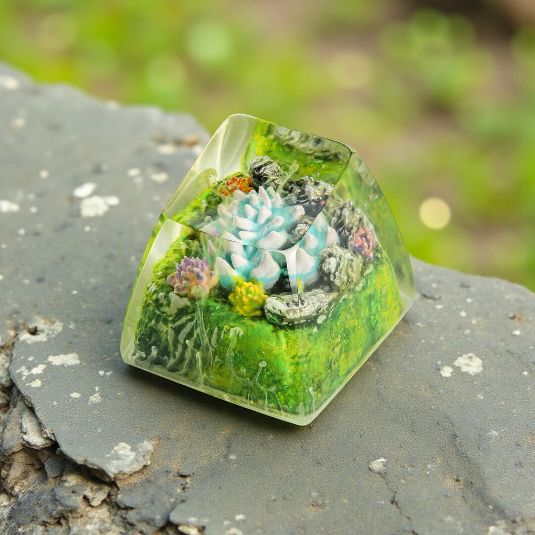 Handmade Succulent Resin Keycap, Artisan Keyboard Gift (1U) - Etsy