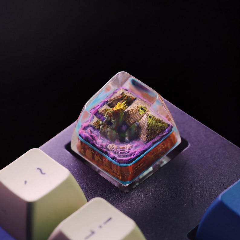 Handmade Kaiju Artisan Keycap: Giant Beast, Cityscape Resin - Etsy