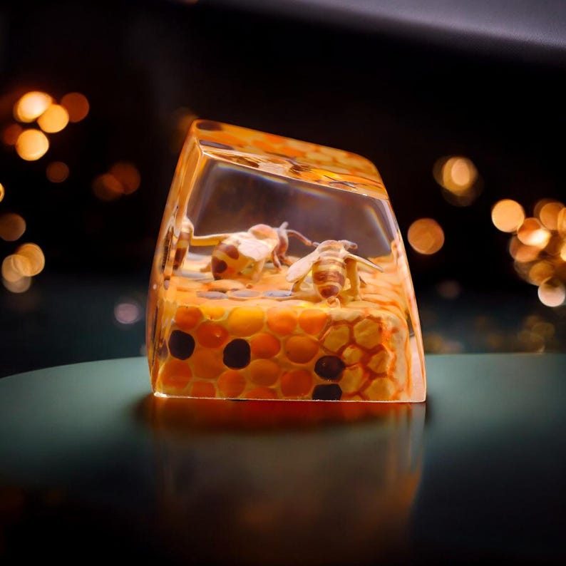 Honeycomb Keycap, Keycaps Bee Artisan, Custom Artisan Keycaps, Keycaps ...