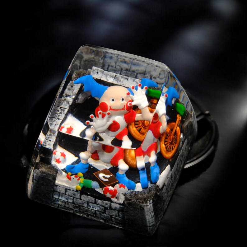 Handmade Creepy Clown Resin Keycap: Artisan Evil Smile for Custom ...