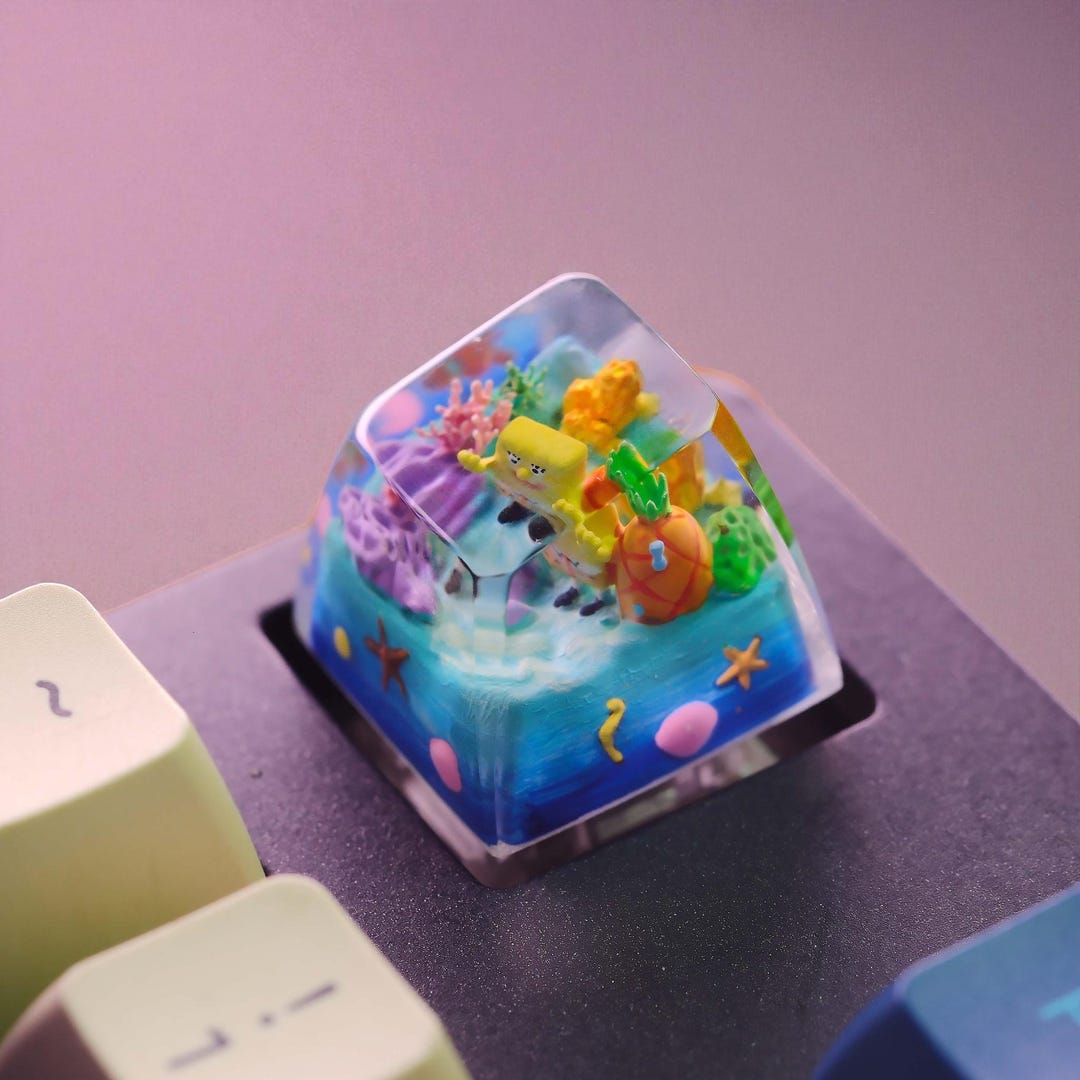 Custom Resin Sponge Keycap, Handmade Artisan Keycap, Gift for ...