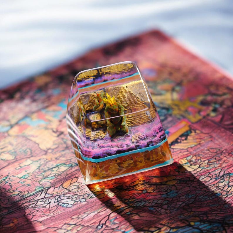 Handmade Kaiju Artisan Keycap: Giant Beast, Cityscape Resin - Etsy