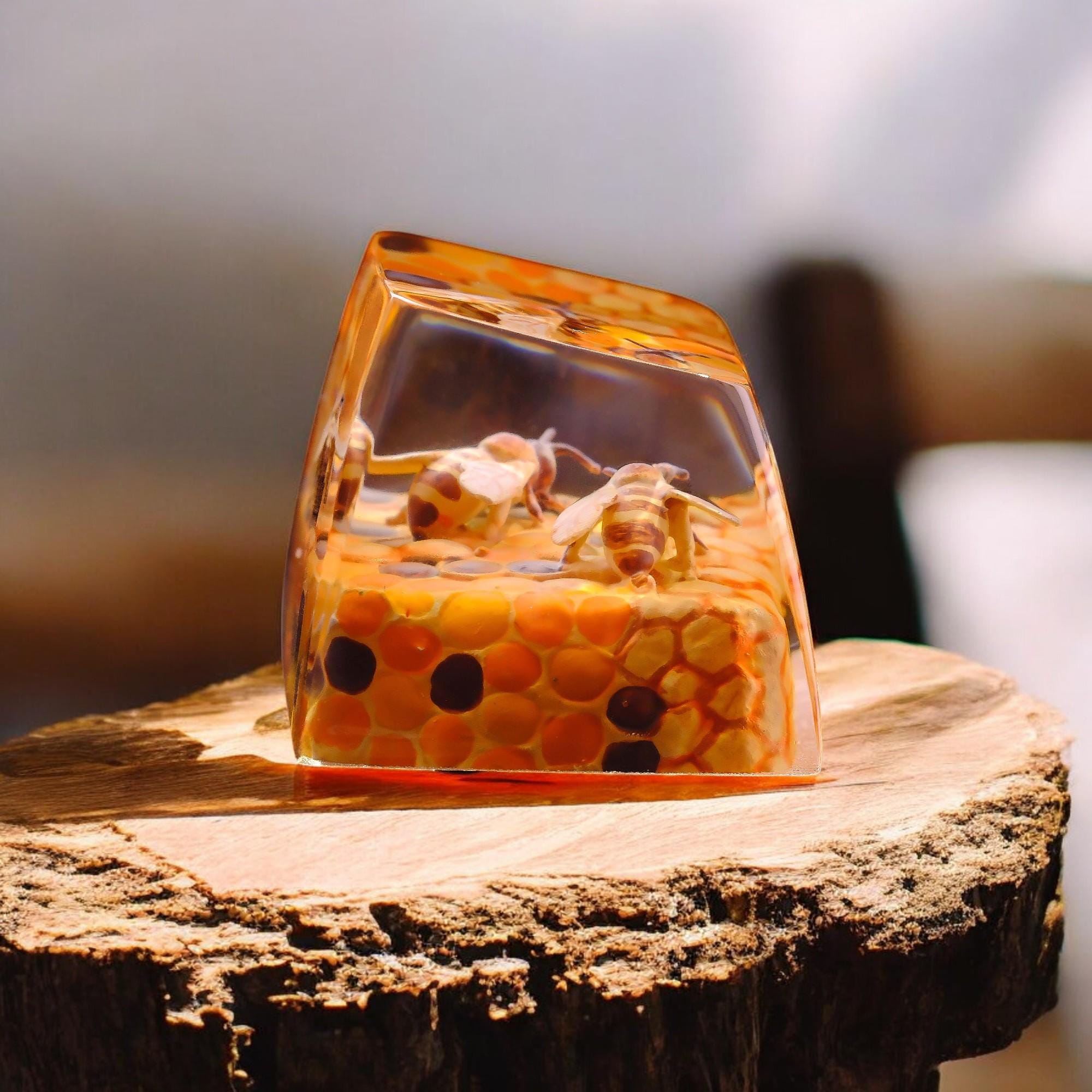 Honeycomb Keycap, Keycaps Bee Artisan, Custom Artisan Keycaps, Keycaps ...