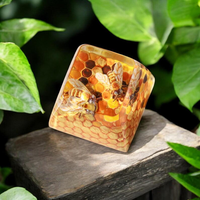 Honeycomb Keycap, Keycaps Bee Artisan, Custom Artisan Keycaps, Keycaps ...