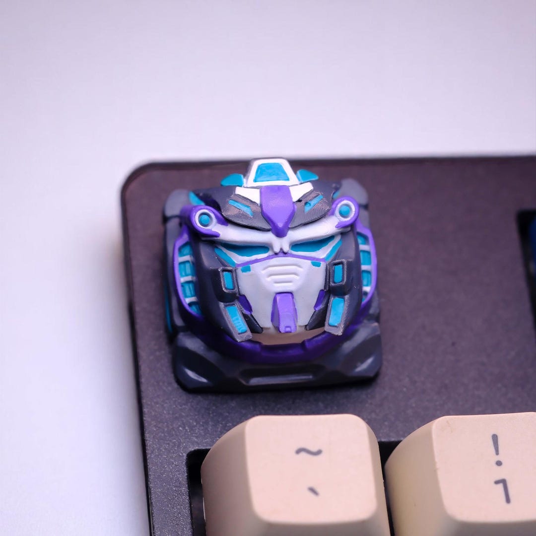 Artisan Robot Head Keycap: Hand-painted Resin, Cherry MX Compatible - Etsy