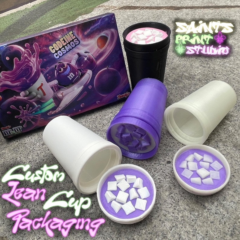 3D Printed Custom Lean Cup Packaging (stash Jar) - Etsy