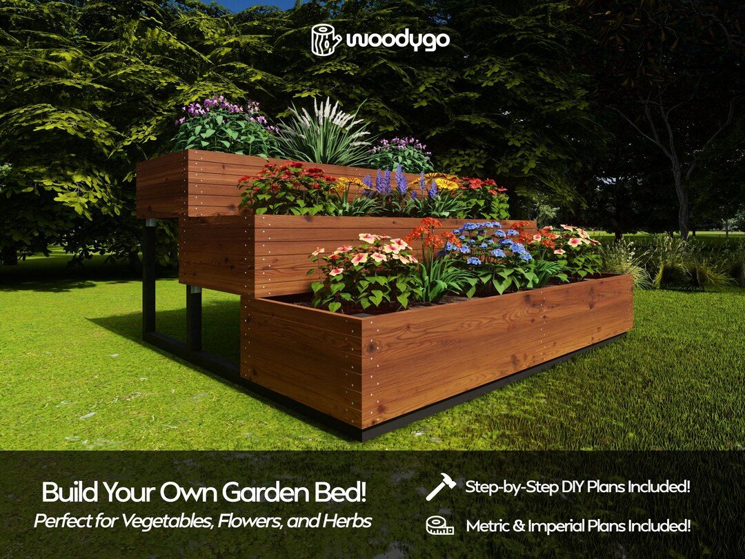 DIY Wooden Garden Bed Plan 04 – 1700mm X 2000 Mm X 950mm (68" X 79" X ...