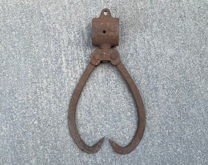 Antique Two Man Logging Tongs - Leach Co. Oshkosh, Wis. - Antique Ice ...