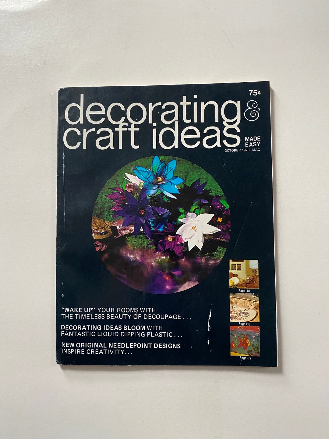 1970 Decorating Craft Ideas Magazine Vol.1 - No.1 - Etsy