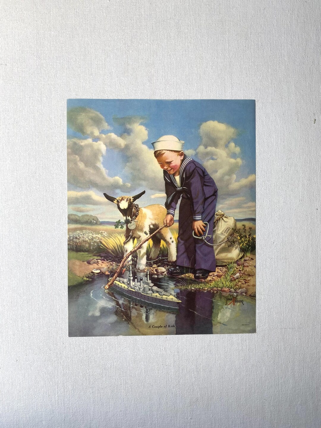 1952 Never Used Champion Calendar Salesman’s Sample Print - “couple of ...
