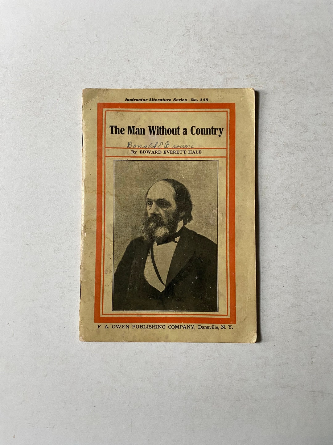 Early Booklet - the Man Without a Country by Edward Everett Hale ...