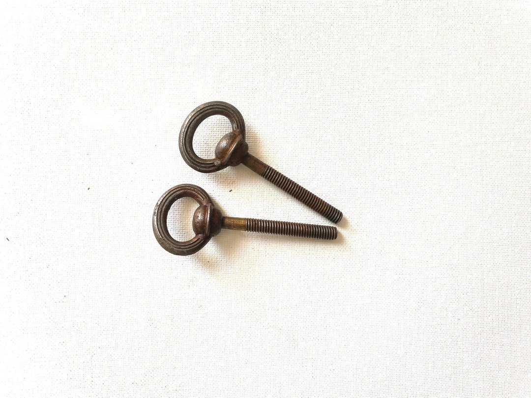 Set Antique Steel Swing Cheval Mirror Hinge Bolts - 3 3/8” - Adjustable ...