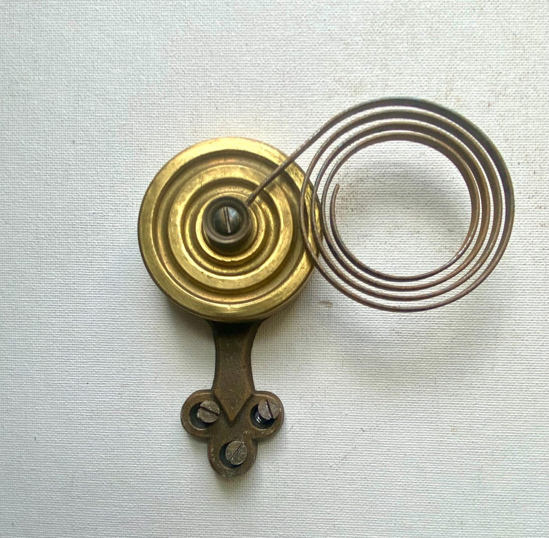 Vintage Unmarked Cast Iron and Brass Coil Spring Gong - Unknown Clock ...