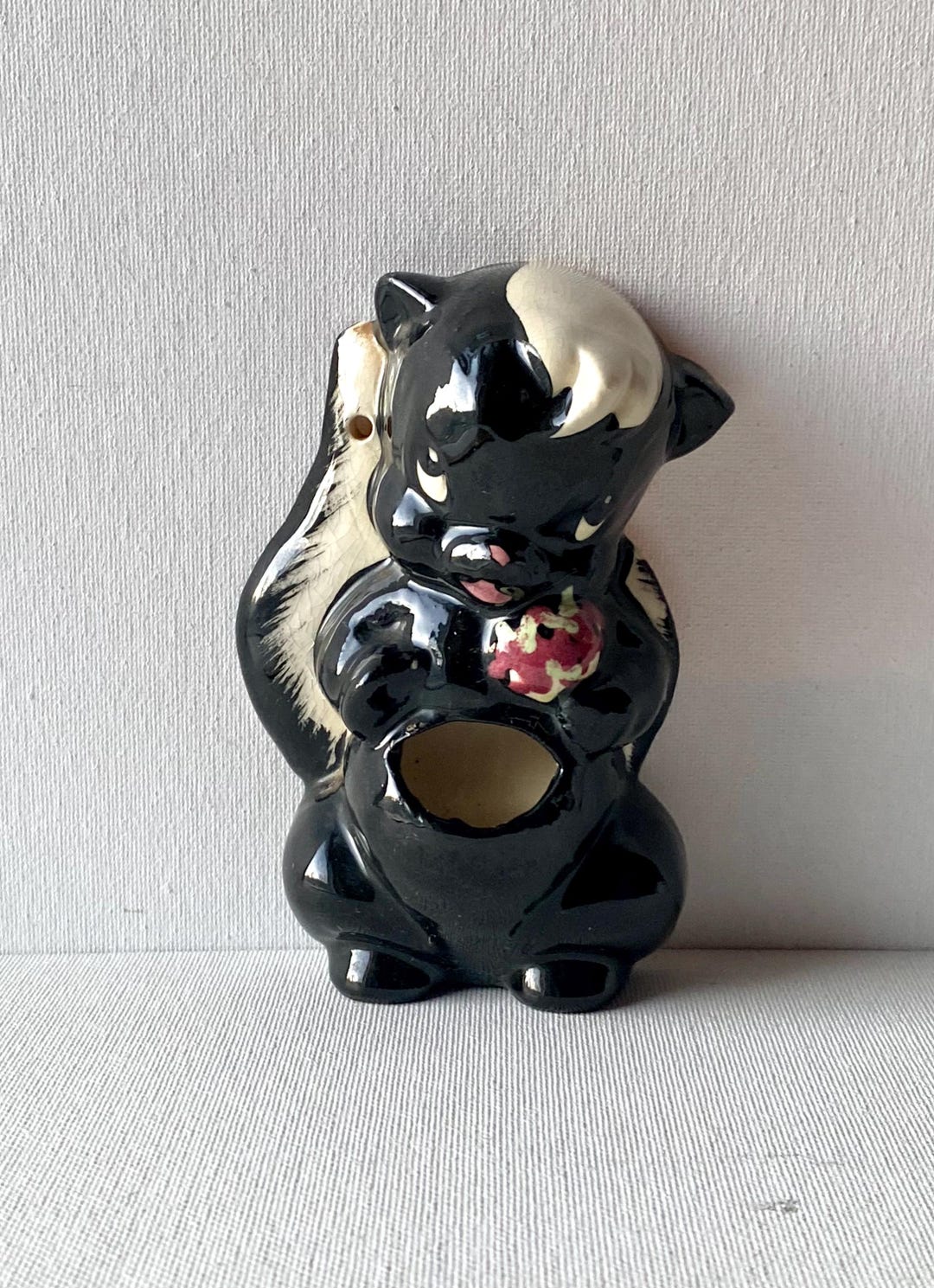 Vintage Delee Art Pottery Skunk Wall Pocket Match Holder - Delee De ...