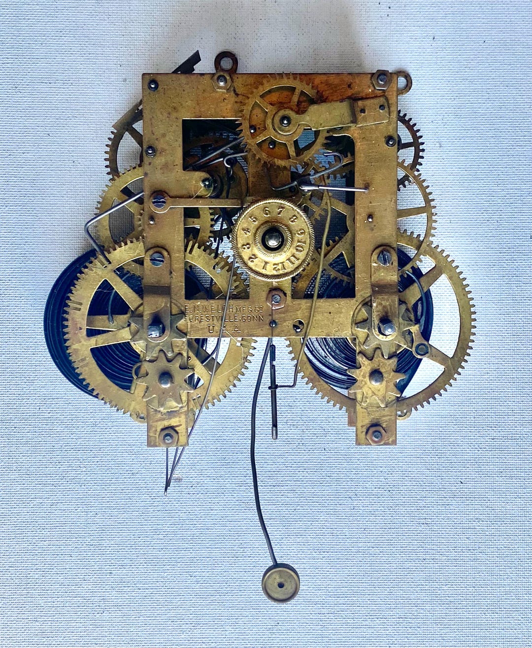 Antique E.N. Welch Clock Movement for Parts or Repair - E.N. Welch ...