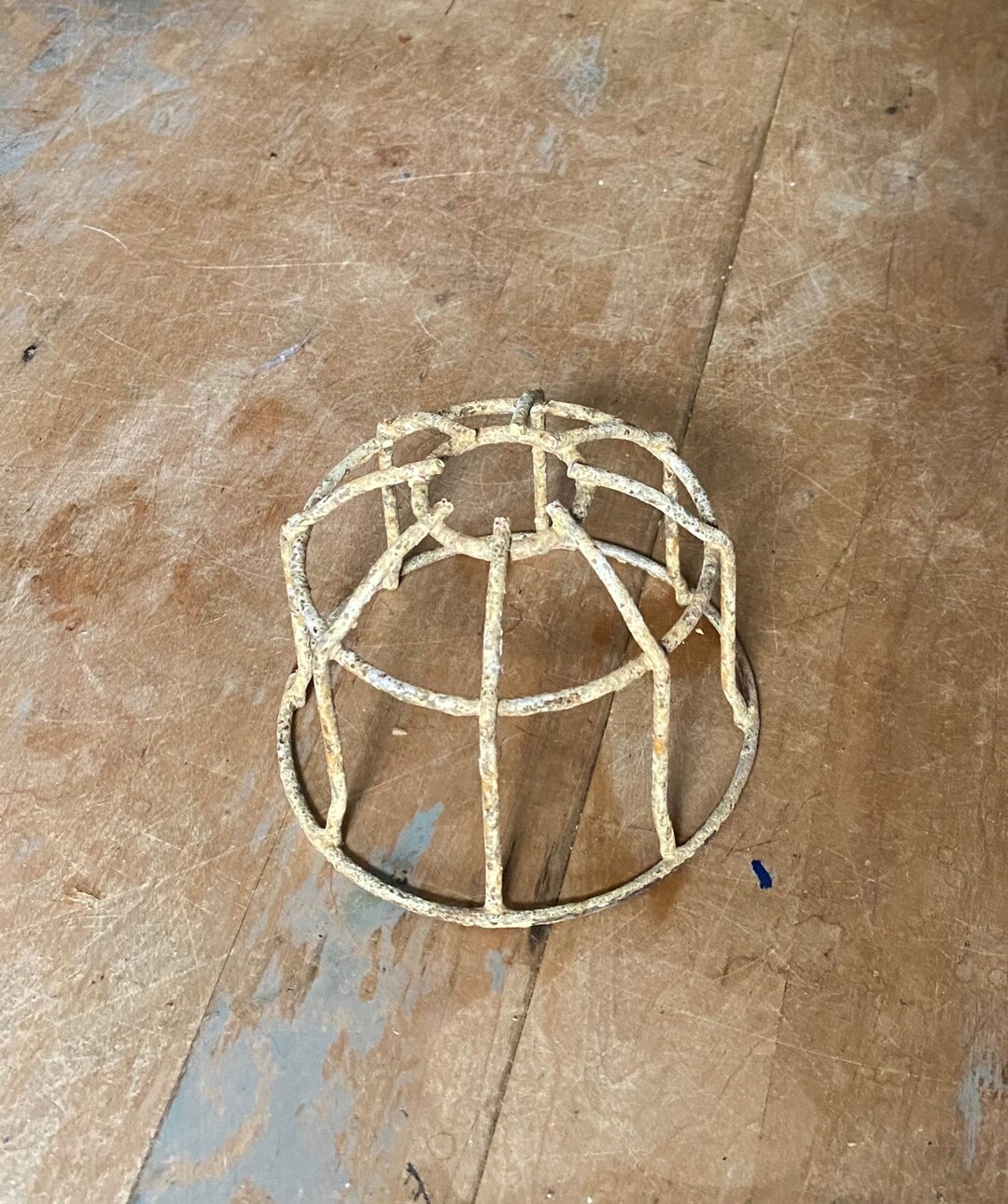 Antique 3” Wire Light Bulb Safety Cage - Chippy Paint - Etsy