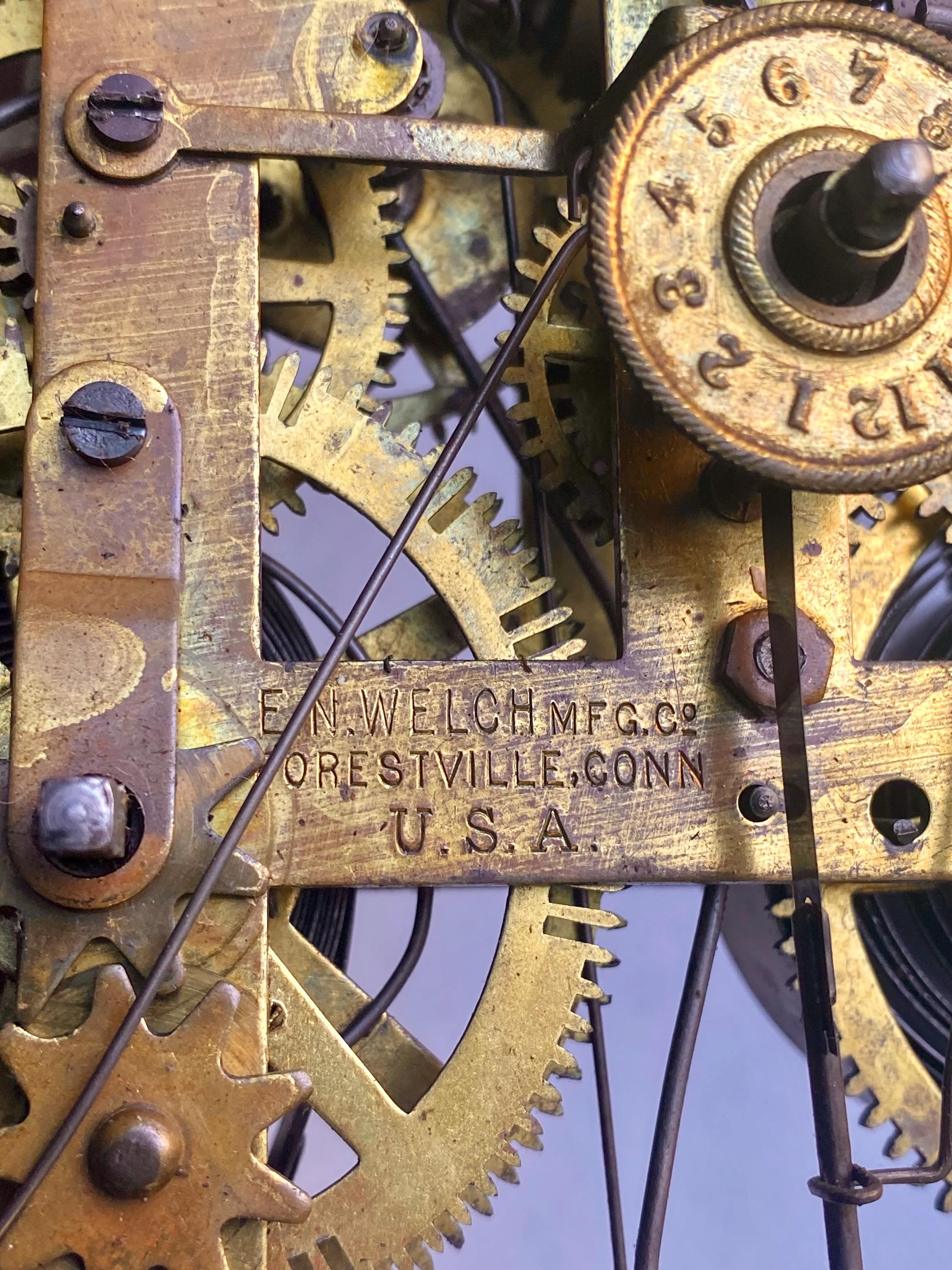 Antique E.N. Welch Clock Movement for Parts or Repair - E.N. Welch ...
