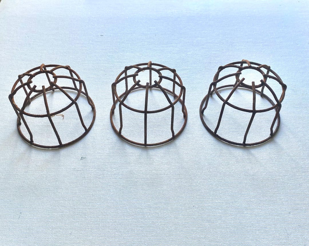 1 Choice Antique 3 Wire Light Bulb Safety Cage Rusty Surface but Solid ...