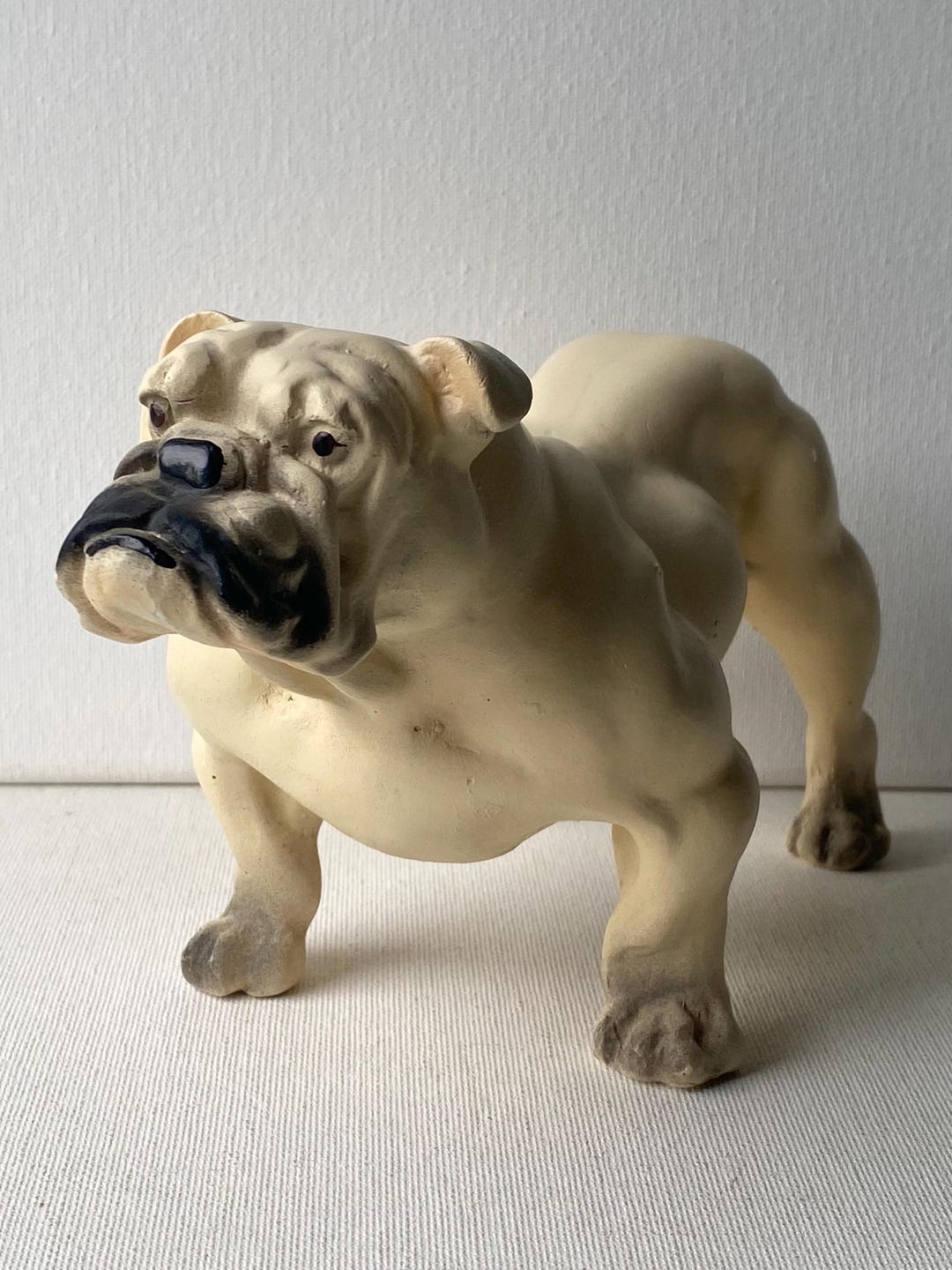 Vintage 1940s Jan Allan Chalkware Bulldog Figurine - Etsy