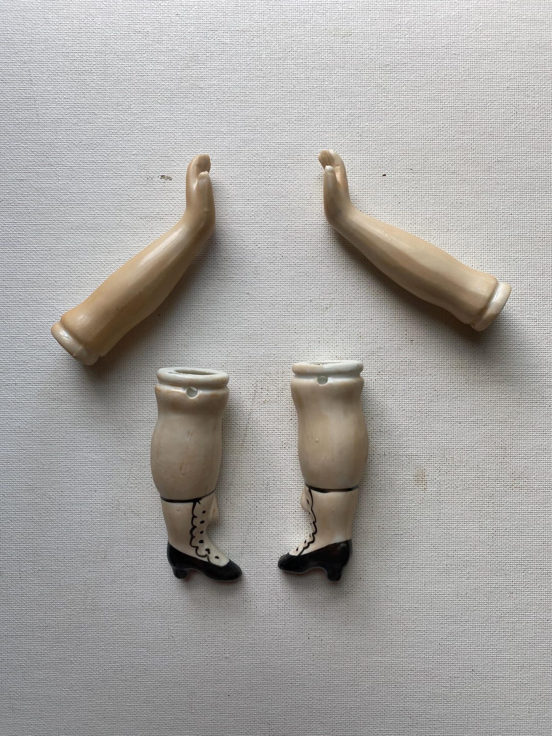 Vintage Set of Ceramic Doll Arms and Legs Marked Japan - Etsy