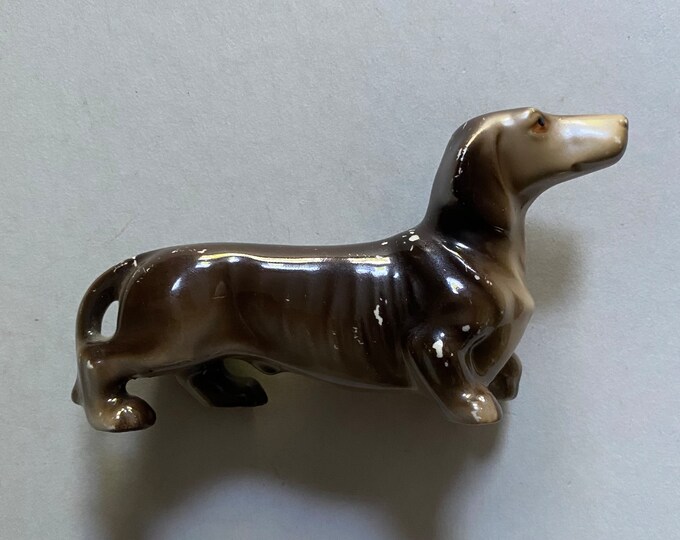 Vintage Ceramic DACHSHUND DOG FIGURE - Marked Japan - 4 1/2” Long - Etsy