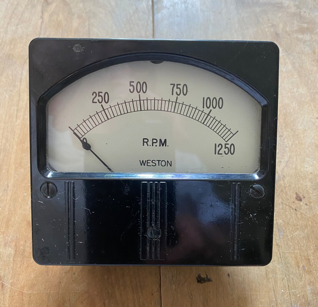 Vintage WESTON 840113R RPM GAUGE - 0 to 1250 - Aviation Gauge - Last ...