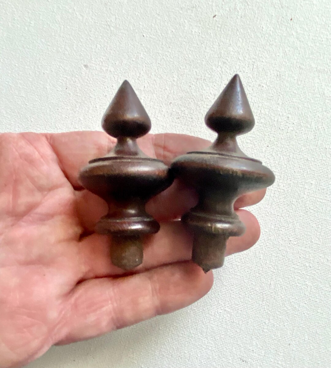 Pair Antique Case (?) Clock Finials - 2 1/4” Mahogany (?) - Etsy