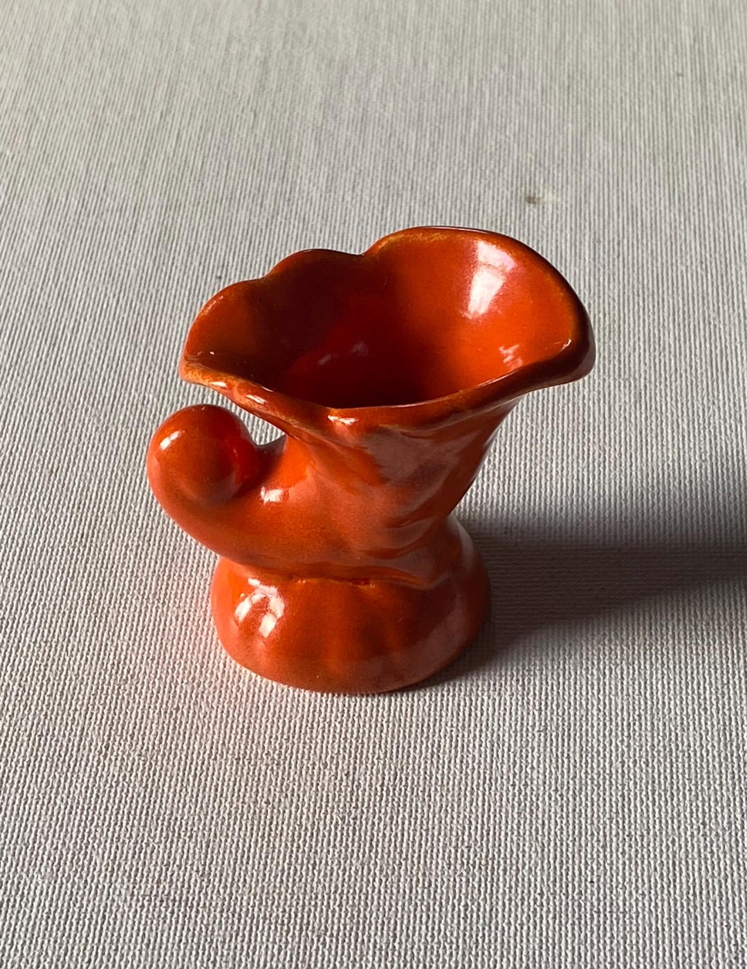 Unmarked Mccoy (?) Red/orange Miniature Cornucopia - Etsy
