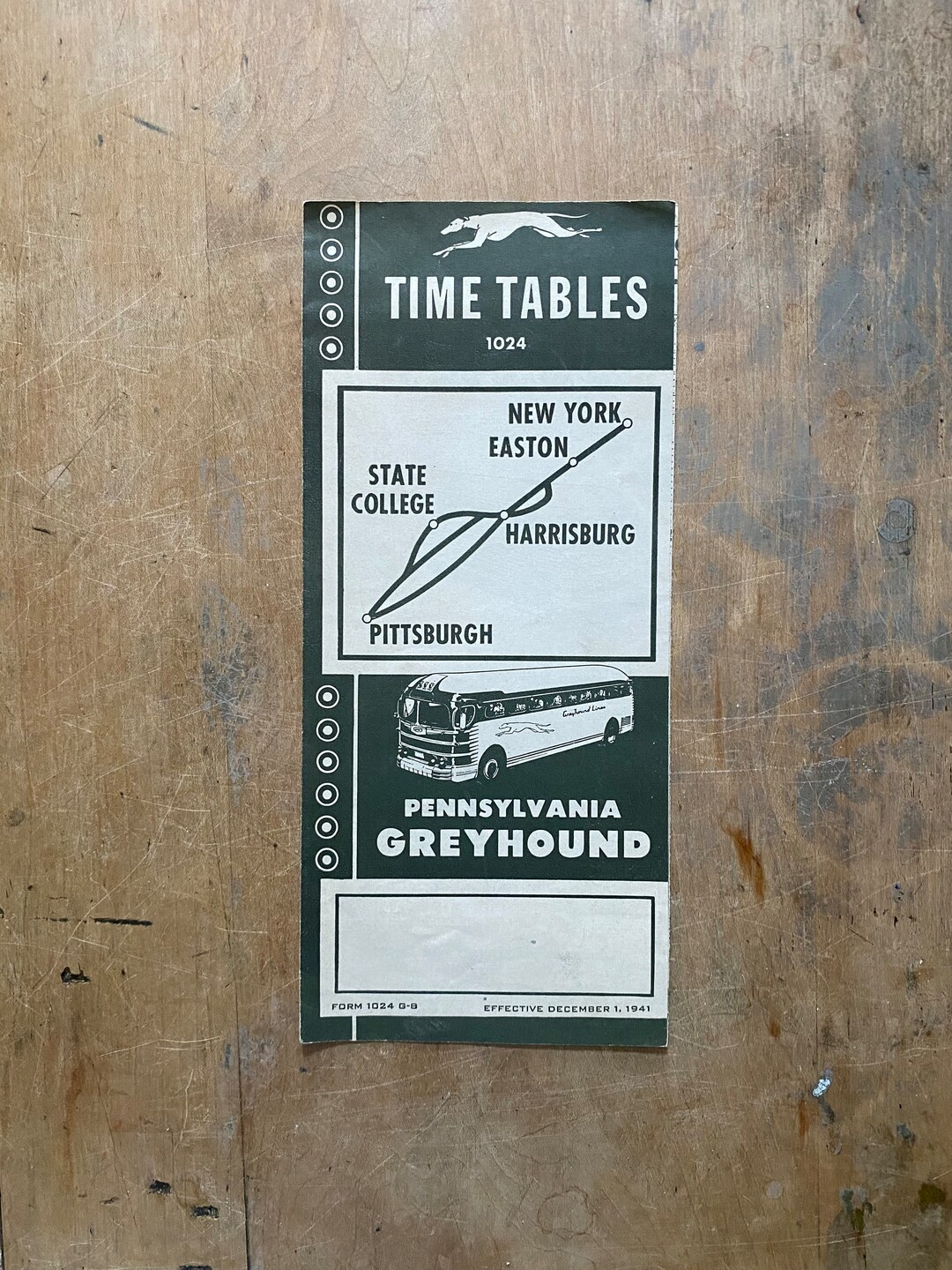 1941 Pennsylvania Greyhound Bus Schedule - New York to Pittsburgh - Etsy