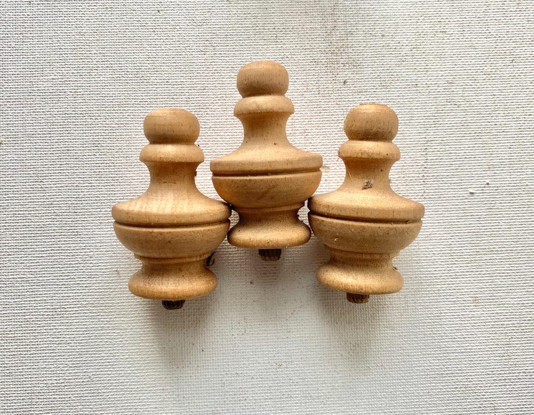 Three Vintage Case (?) Clock Finials - 2 1/8” Unfinished Maple (?) - Etsy