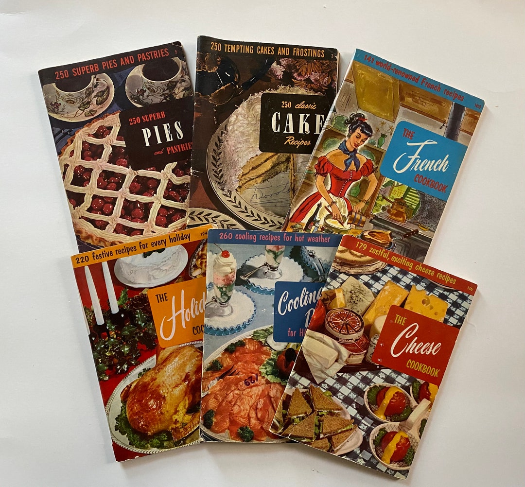 6 Different 1940s to Mid 1950s Softcover Recipe Cookbooks - Etsy